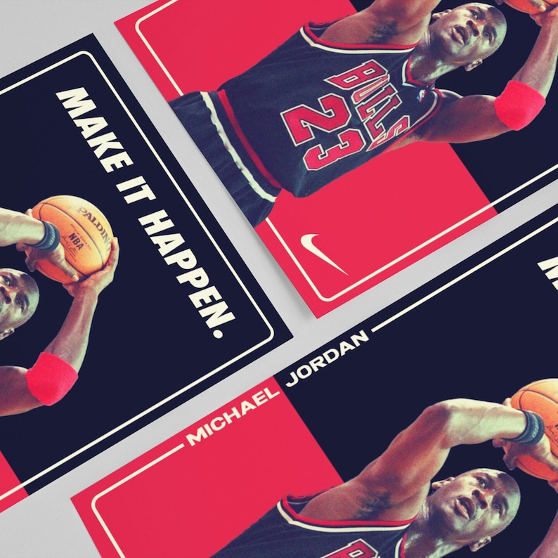 Michael Jordan Quote Poster Motivational Basketball Print Chicago Bulls ...