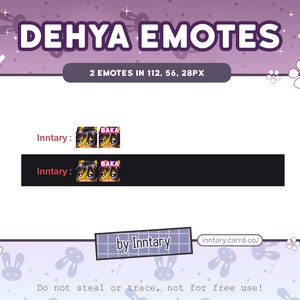 Genshin Impact Dehya BAKA Emotes for Twitch/discord Custom Twitch ...