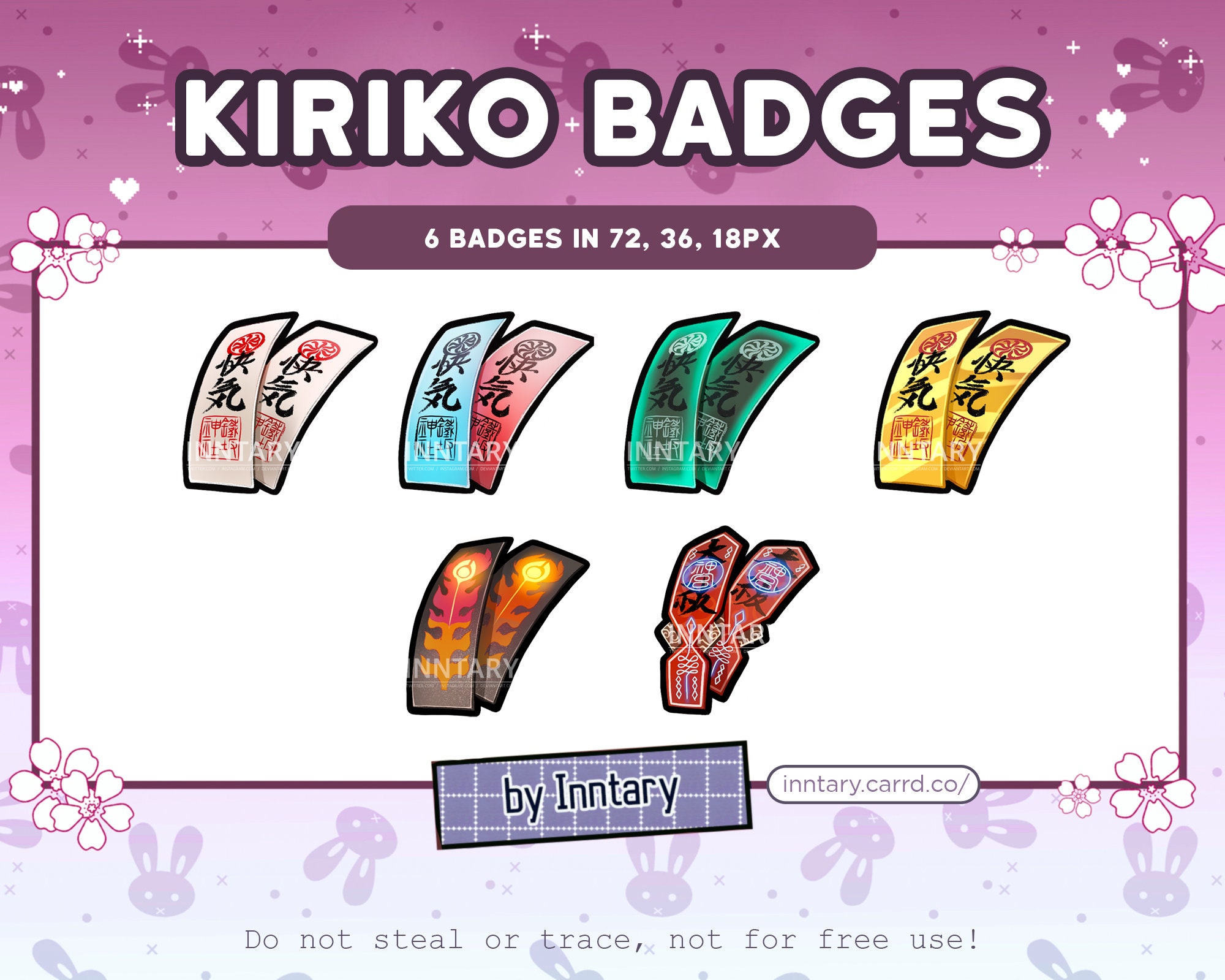 Overwatch 2 Kiriko Protection Suzu Sub Badges for Twitch/youtube ...