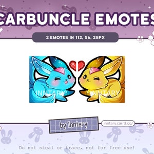 FFXIV Carbuncle Kiss Emote for Twitch/discord | Custom Twitch Emotes ...