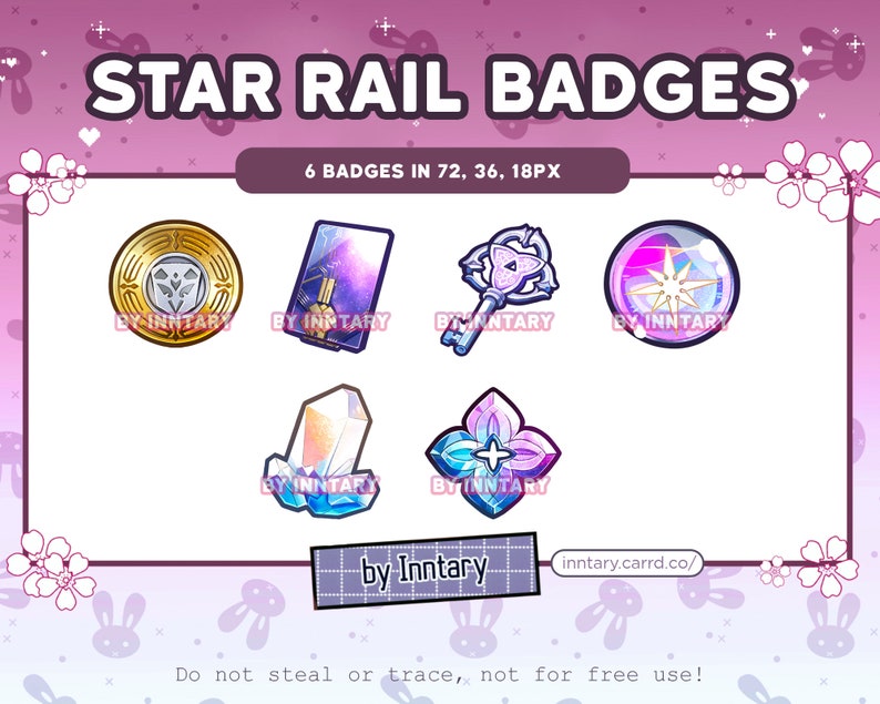 Honkai Star Rail Sub Badges for Twitch/youtube/discord | Bit Badges | Stream Setup | Kawaii ...