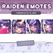 Genshin Impact Raiden Shogun Emote Set for Twitch/discord | Custom ...