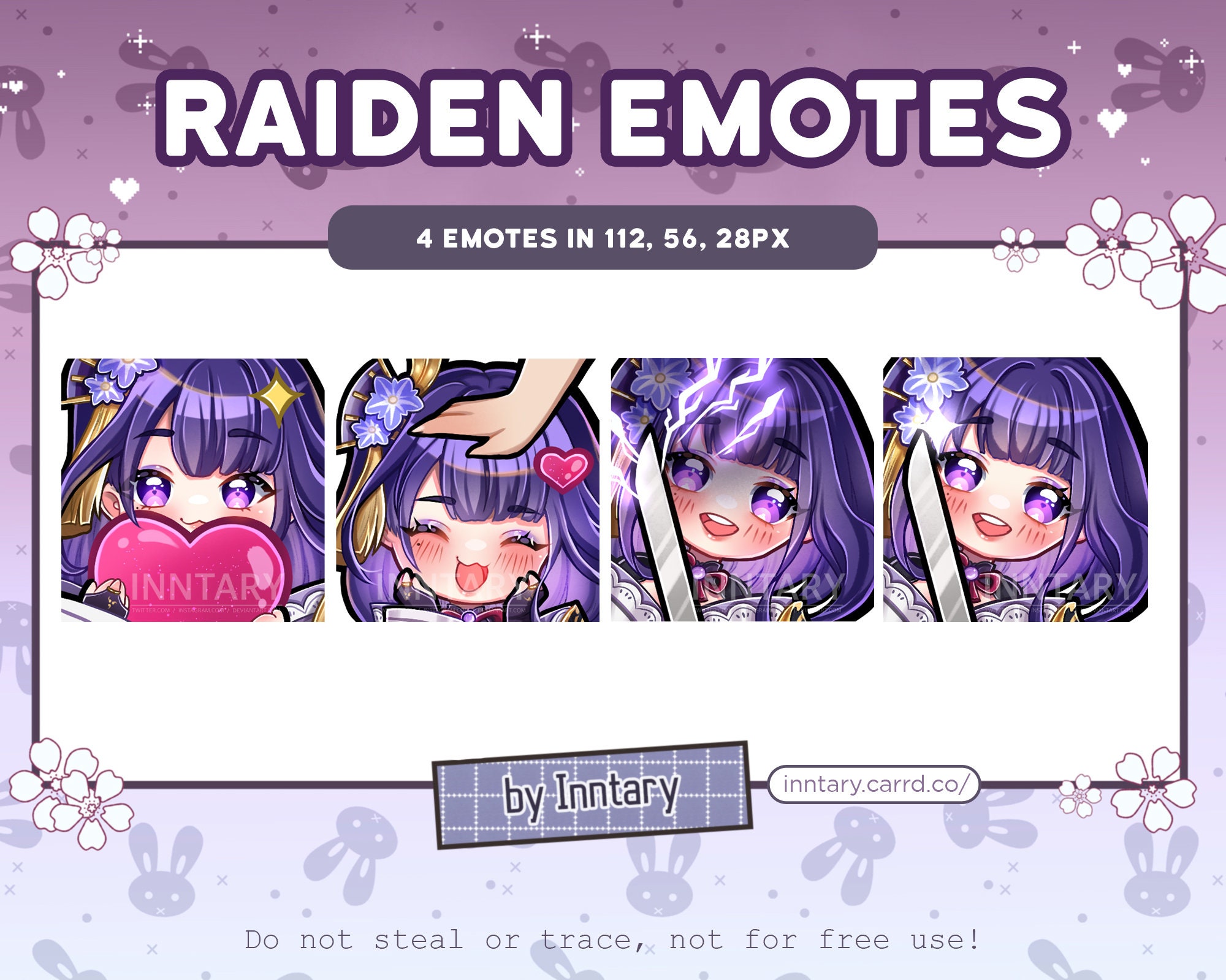 Genshin Impact Raiden Shogun Emote Set for Twitch/discord Custom Twitch ... Genshin Impact Raiden Shogun Emote Set for Twitch/discord Custom Twitch ...