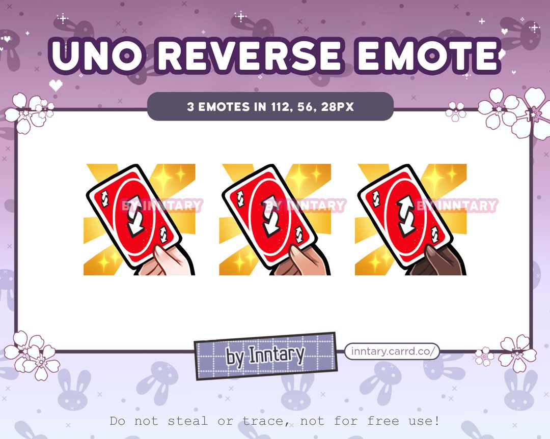 UNO Reverse Card Emote for Twitch/discord | Custom Twitch Emotes ...