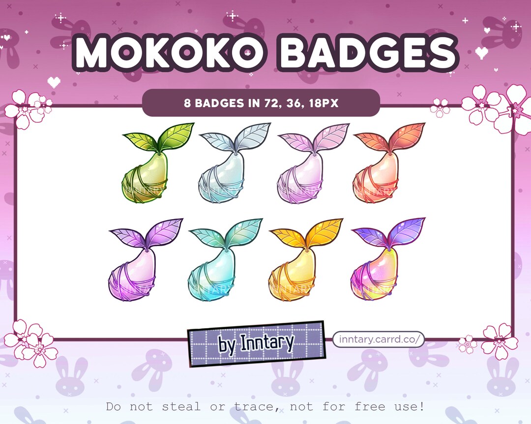 Mokoko Seed Sub Badges for Twitch/youtube/discord | Bit Badges | Stream ...