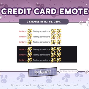 Credit Card Emote for Twitch/discord | Custom Twitch Emotes | Kawaii ...