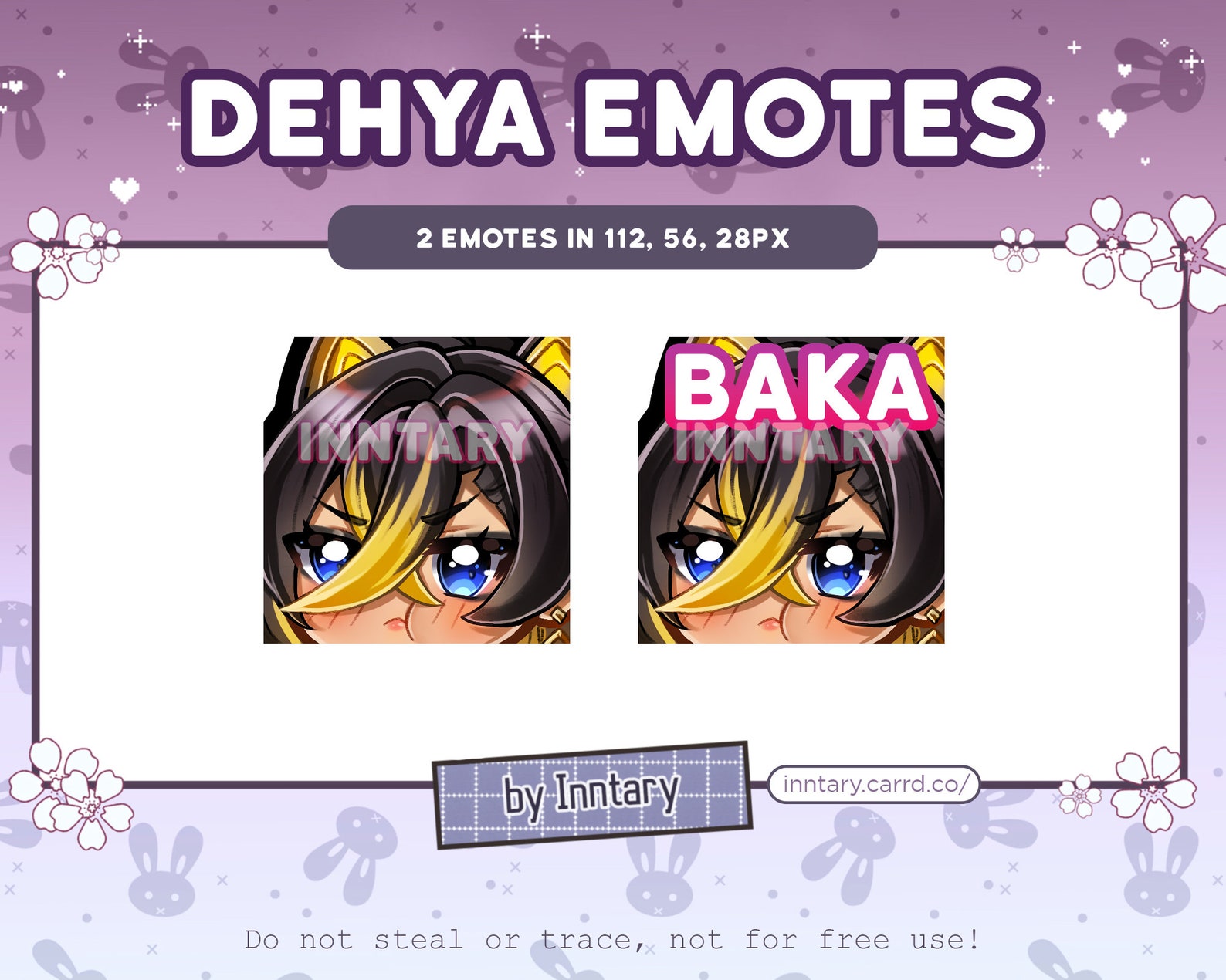 Genshin Impact Dehya BAKA Emotes for Twitch/discord Custom Twitch ...