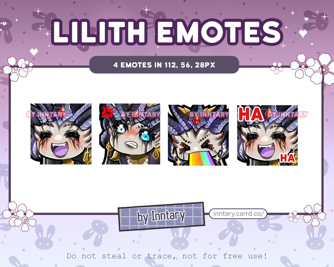 Diablo 4 Lilith Emote Set for Twitch/discord | Custom Twitch Emotes ...