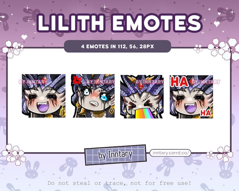 Diablo 4 Lilith Emote Set for Twitch/discord | Custom Twitch Emotes ...