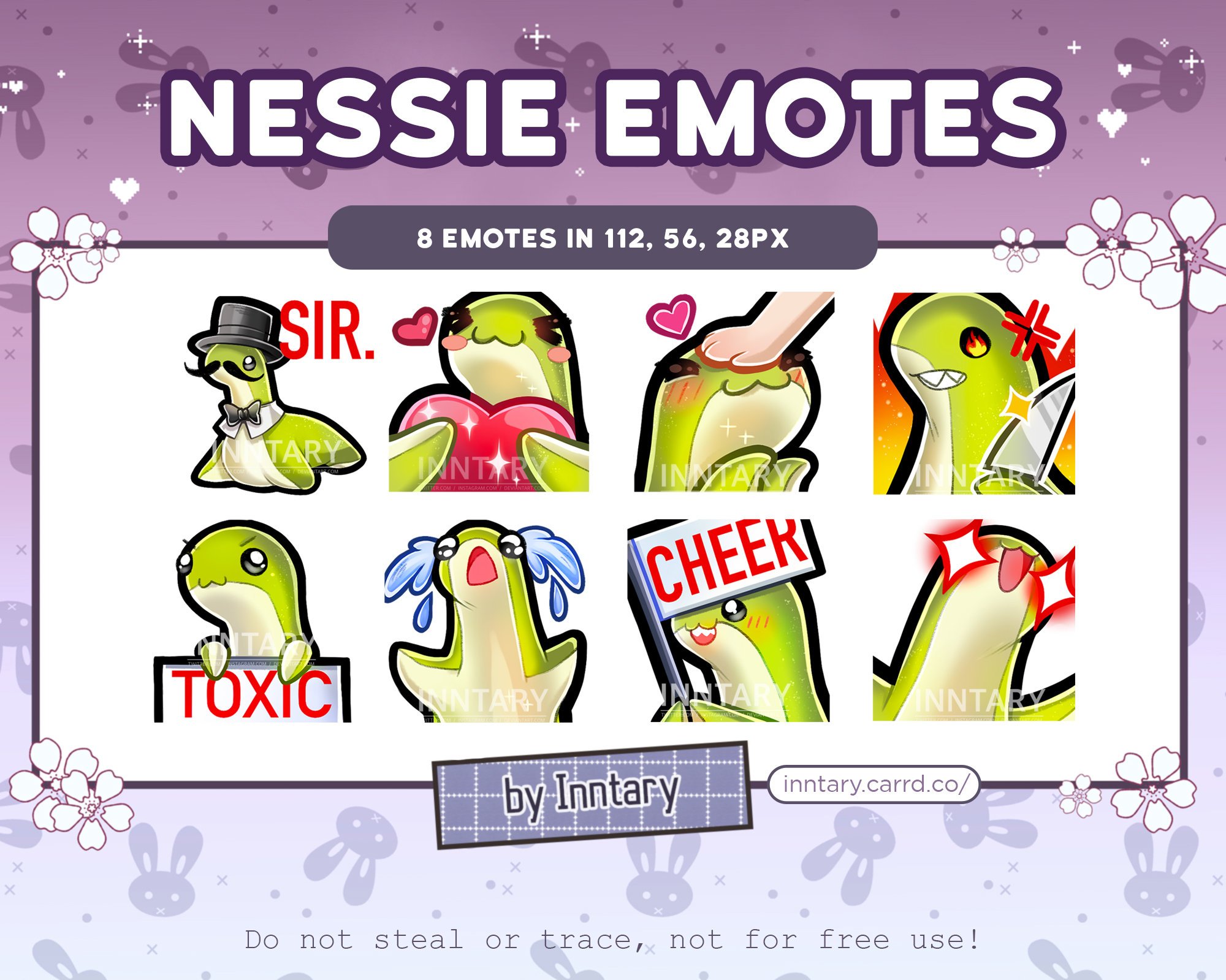 Nessie APEX LEGENDS Emote Set for Twitch/discord Custom Twitch Emotes ...