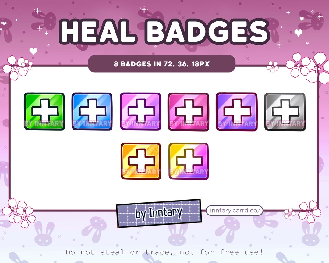 Overwatch 2 HEAL Support Sub Badges for Twitch/youtube/discord | Bit ...