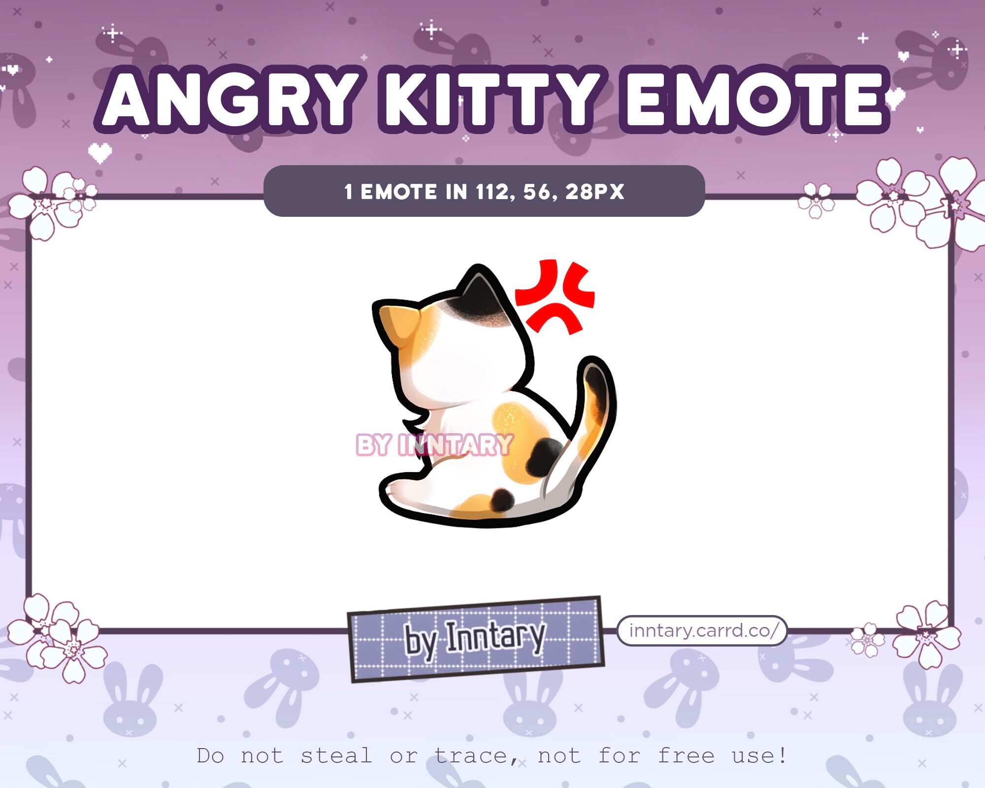 Angry Kitty Emote for Twitch/discord | Custom Twitch Emotes | Kawaii ...