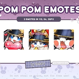 Honkai Star Rail Pom Pom Emote Set for Twitch/discord | Custom Twitch ...