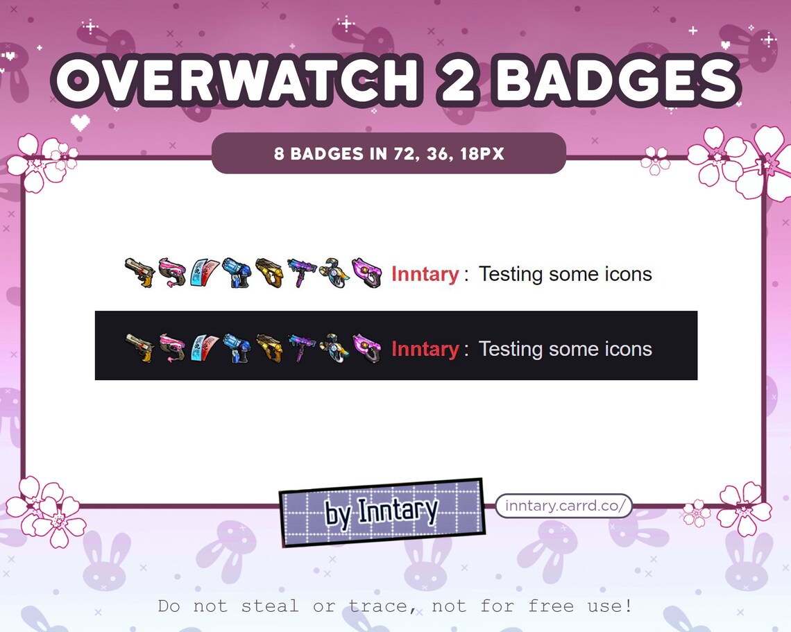 Overwatch 2 Weapon Sub Badges for Twitch/youtube/discord Bit Badges ...