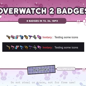 Overwatch 2 Weapon Sub Badges for Twitch/youtube/discord | Bit Badges ...