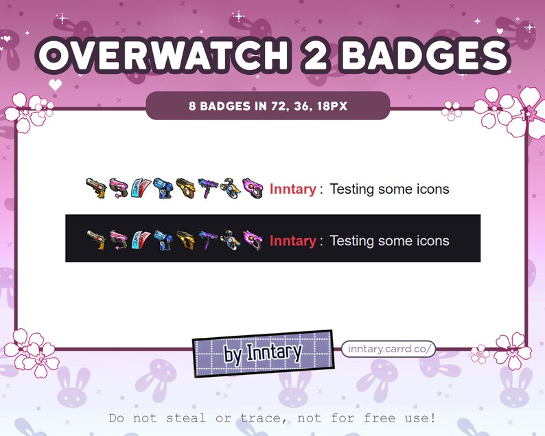 Overwatch 2 Weapon Sub Badges for Twitch/youtube/discord Bit Badges ...