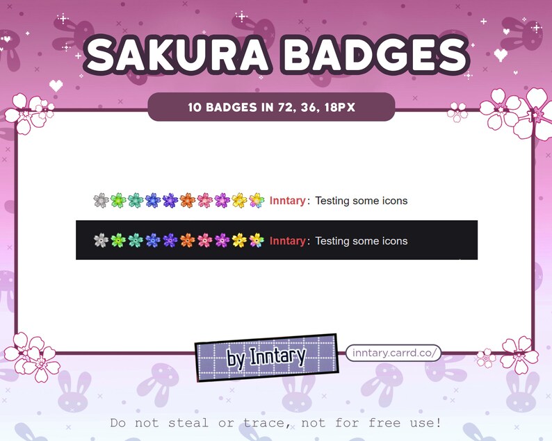 Sakura Sub Badges for Twitch/youtube/discord | Bit Badges | Stream ...