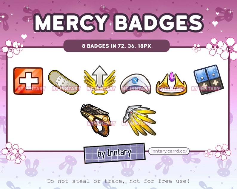 Overwatch 2 Mercy Sub Badges for Twitch/youtube/discord | Bit Badges ...