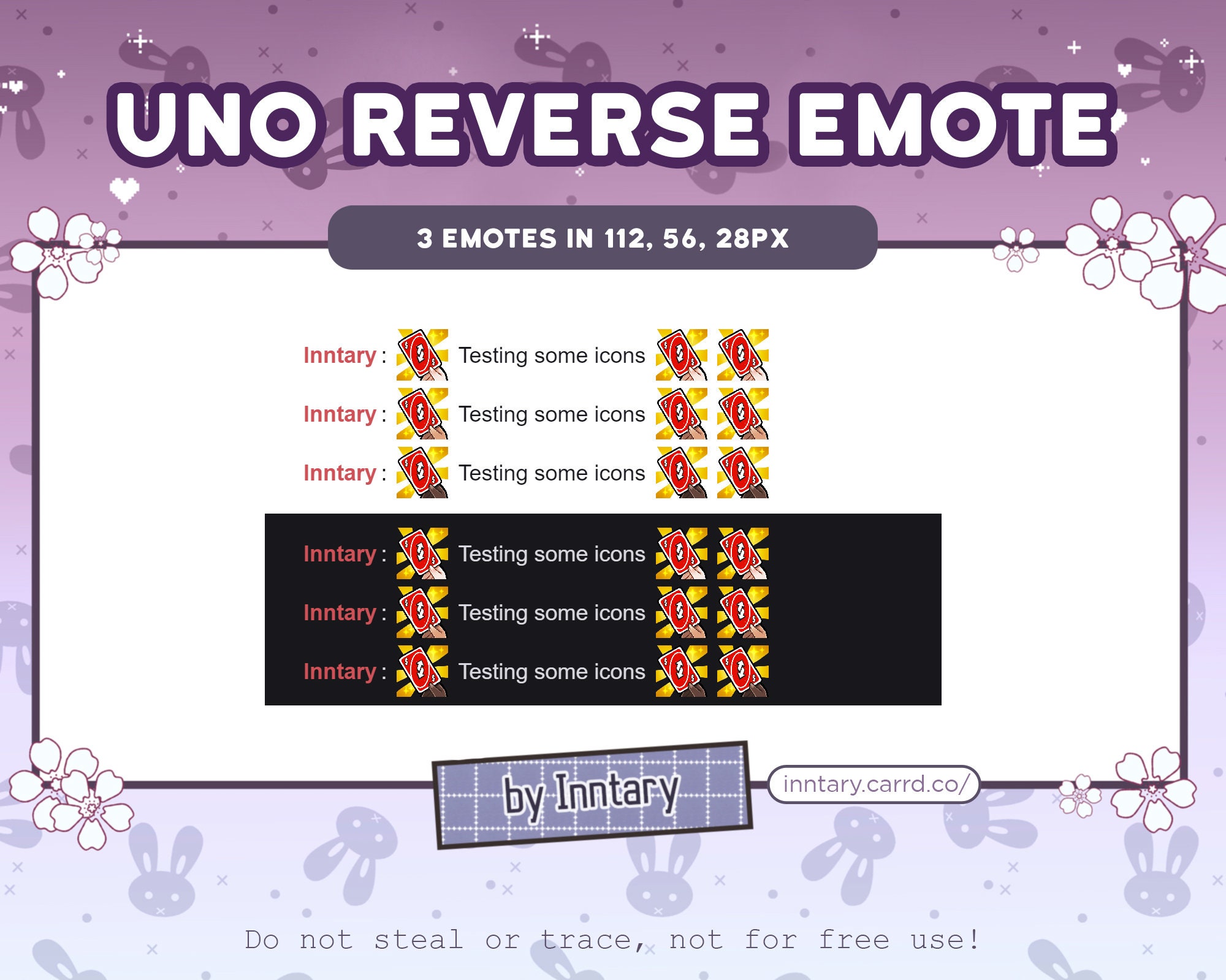 UNO Reverse Card Emote für Twitch/Discord | Individuelle Twitch Emotes ...