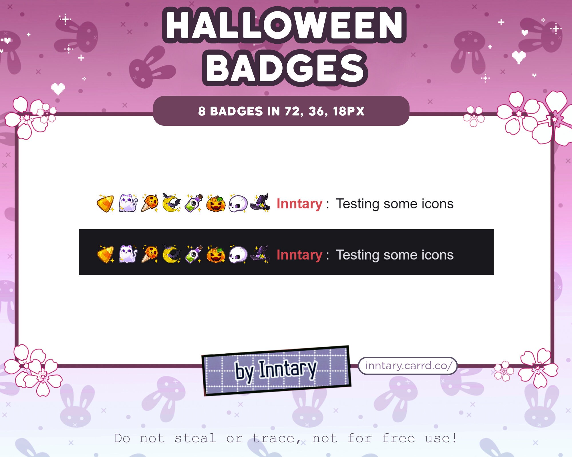 CUTE HALLOWEEN Sub Badges for Twitch/youtube/discord | Bit Badges ...