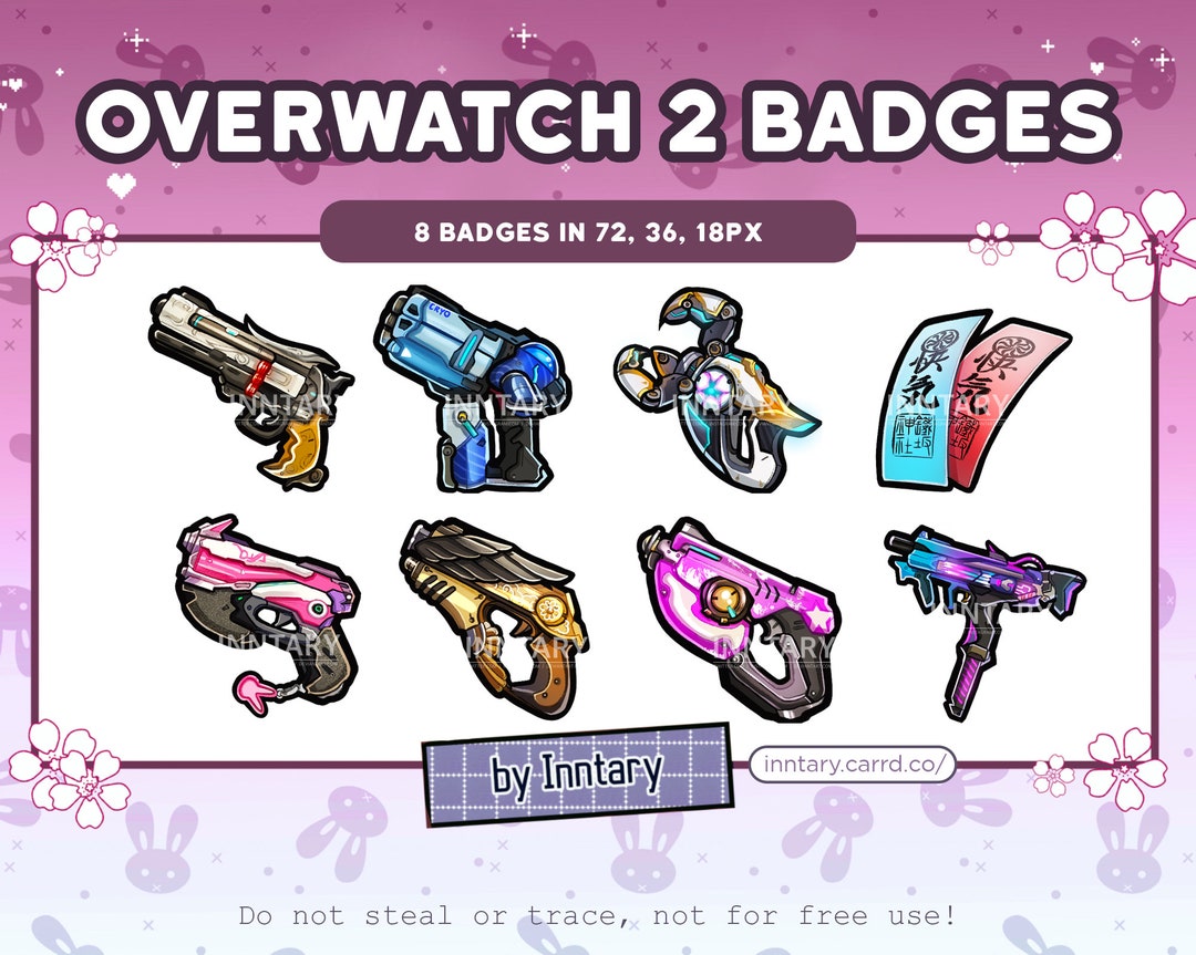 Overwatch 2 Weapon Sub Badges for Twitch/youtube/discord | Bit Badges ...
