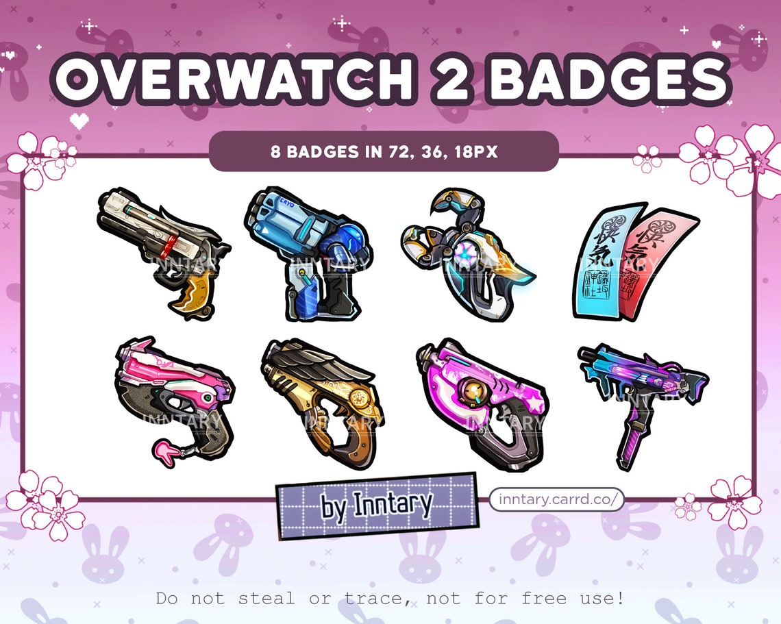 Overwatch 2 Weapon Sub Badges for Twitch/youtube/discord Bit Badges ...