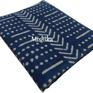 By the Yard Indigo Blue Fabric, Indian Cotton Fabric, Women Clothing ...