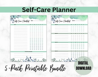 Self Care Checklist, Self-care Planner, Selfcare for Mental Health and ...