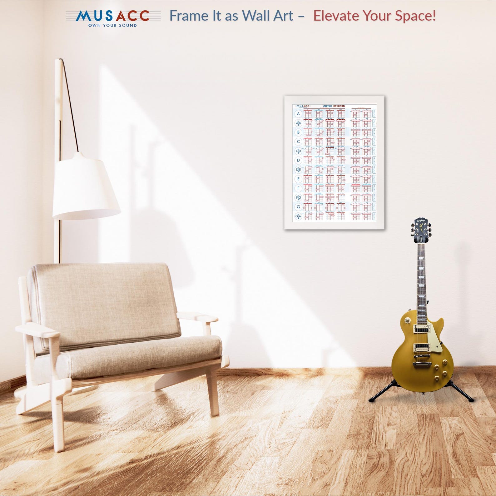 Guitar Chord Chart | Beginner Guitar Keykord Printable | Easy Music ...