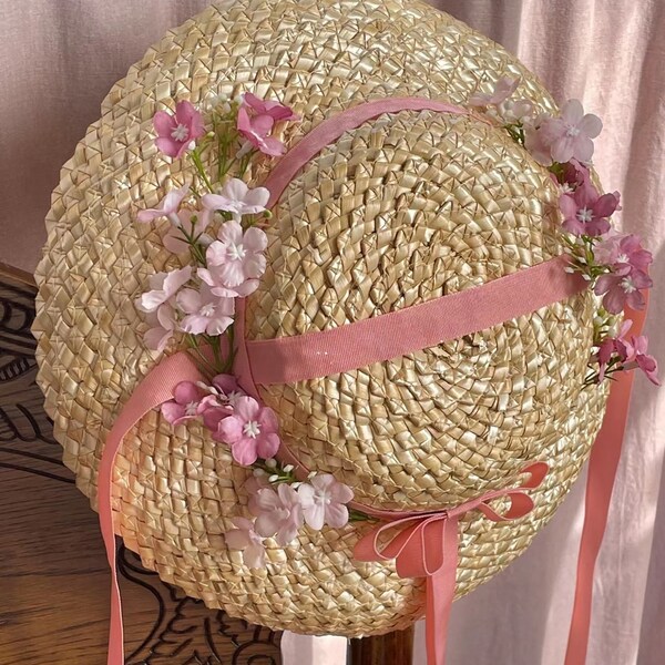Floral Straw Hat - Etsy