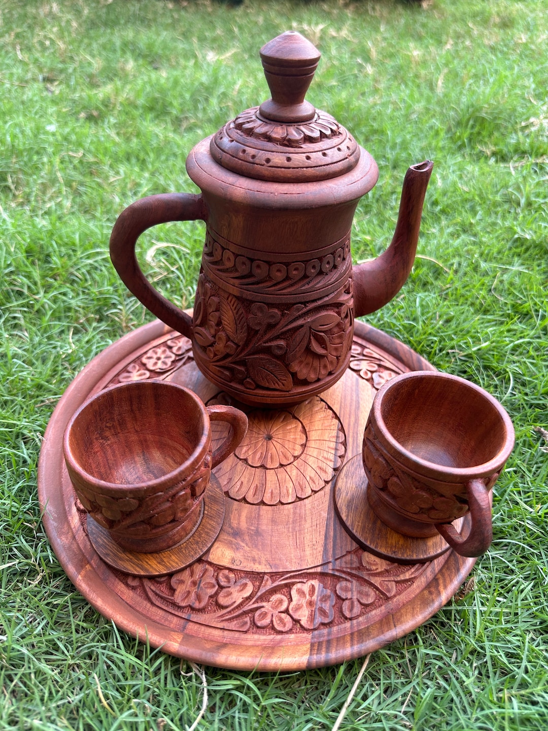 Wooden Tea Set/handmade Wooden Tea Set/sheehan Wooden Tea Set ...