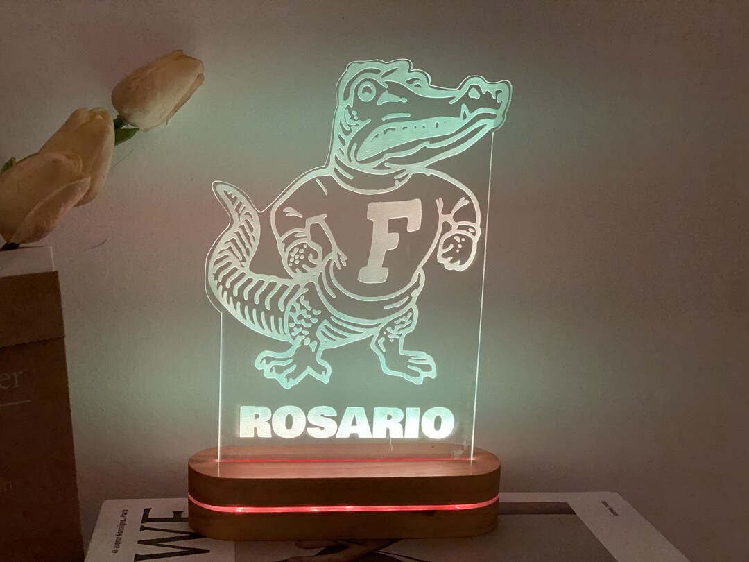 Personalized Flo.rida Ga.tors Night Light Wood Base Flo.rida - Etsy