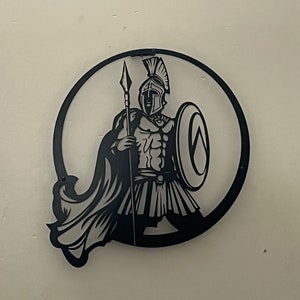 Gladiator Metal Wall Decor , Antique Soldier Decor, Spartan Metal Wall ...