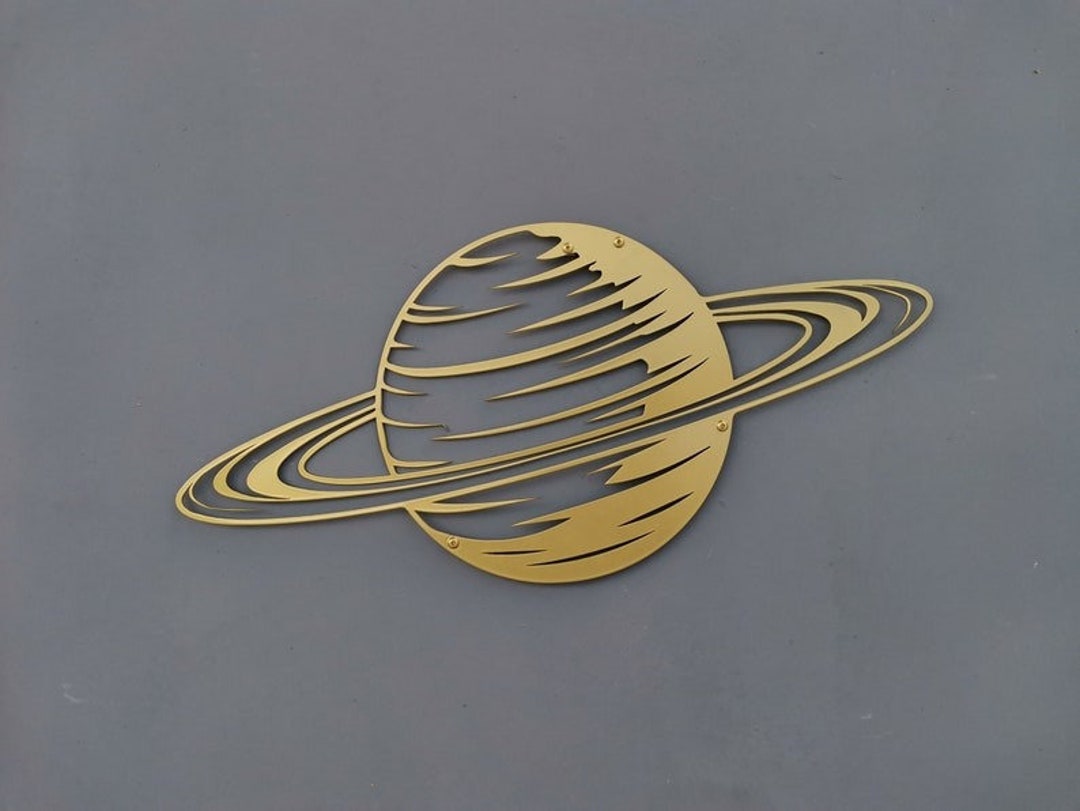 Saturn Metal Wall Art, Wall Hangings, Bedroom Decor, Planet Saturn Wall ...