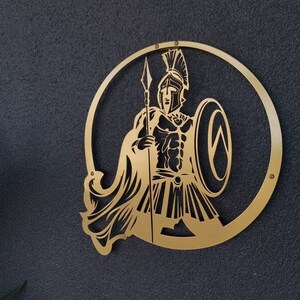 Gladiator Metal Wall Decor , Antique Soldier Decor, Spartan Metal Wall ...