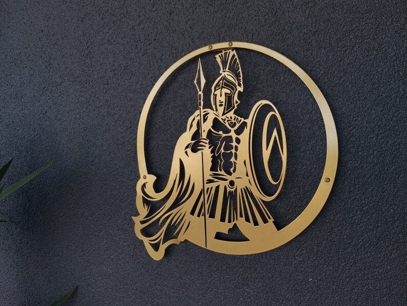 Gladiator Metal Wall Decor , Antique Soldier Decor, Spartan Metal Wall ...