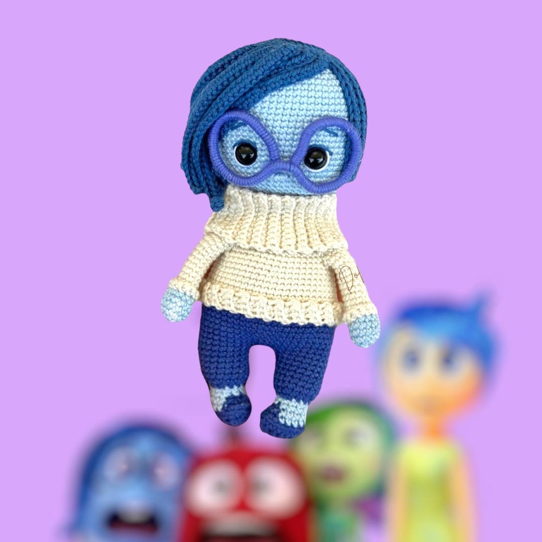 Amigurumi Sadness Doll ,crochet Plush Gifts , Finished Doll Gift for ...