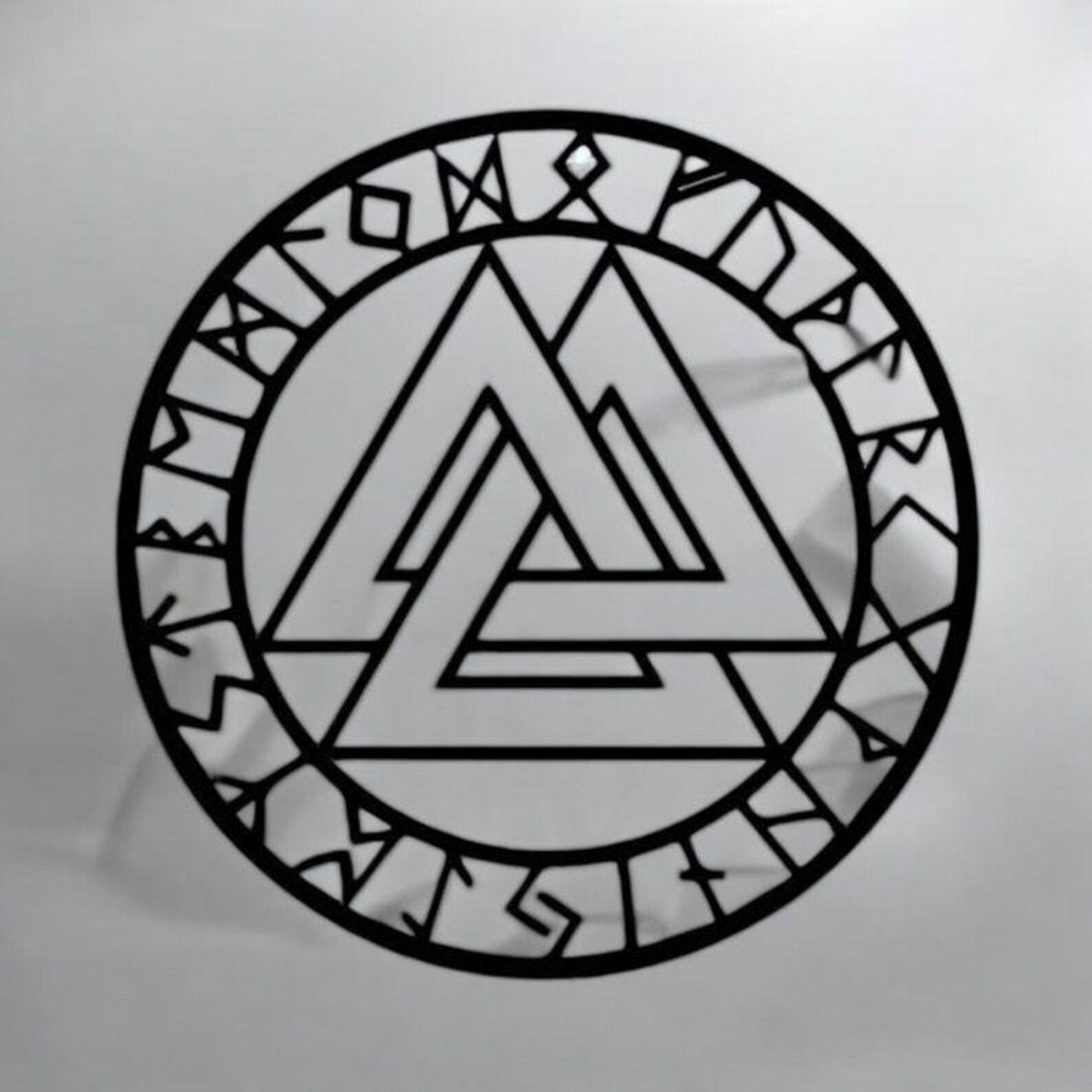 Valknut Viking Metal Wall Art, Viking Vegvisir Wall Decor, Valknut ...