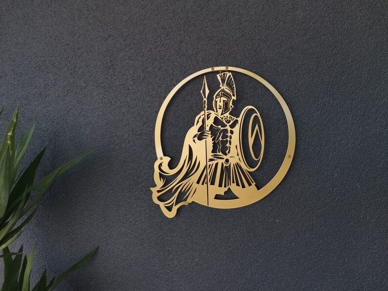 Gladiator Metal Wall Decor , Antique Soldier Decor, Spartan Metal Wall ...