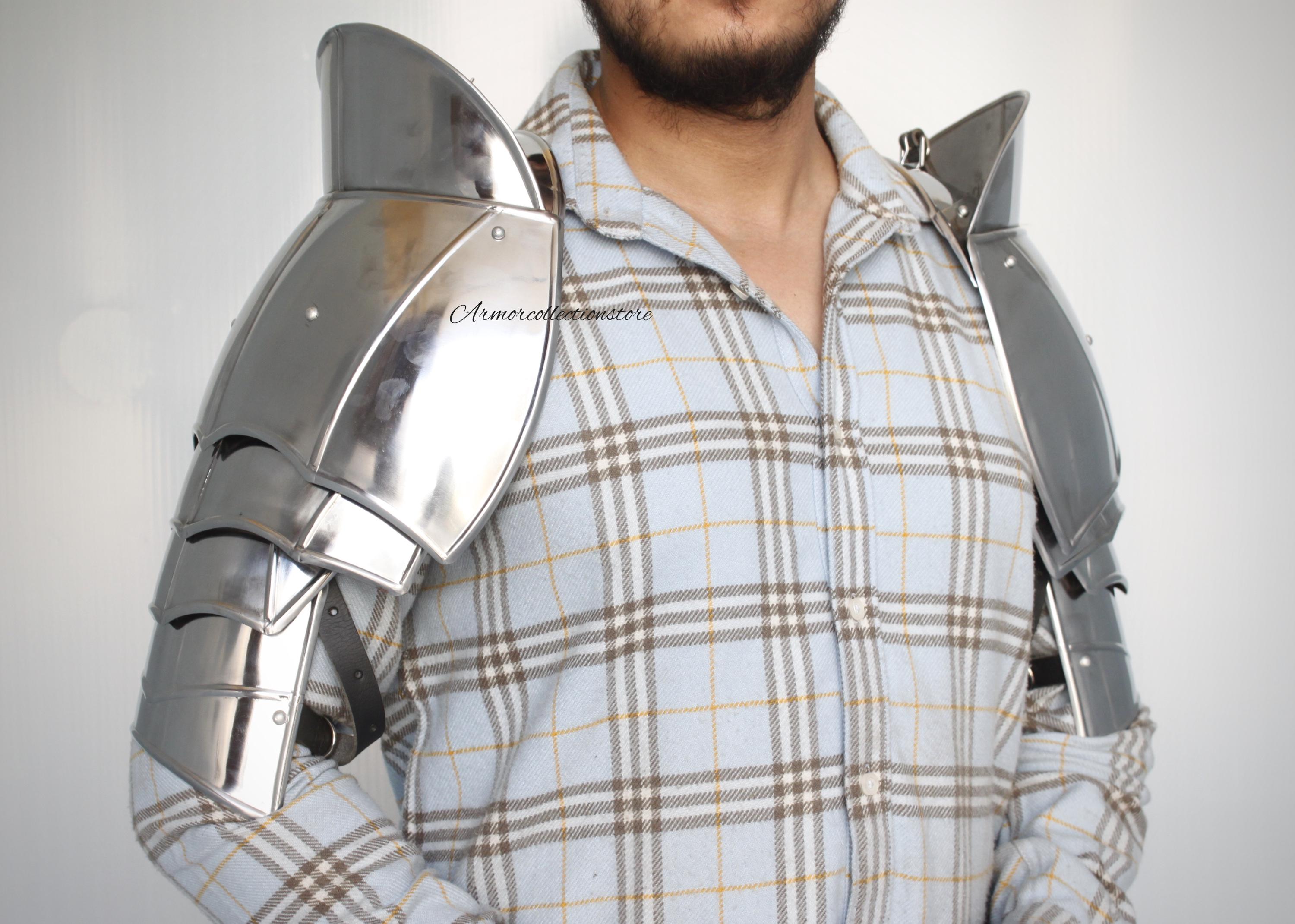 HANDAMADE Medieval Steel Spaulders Gothic LARP Pauldrons Arm Armor - Etsy