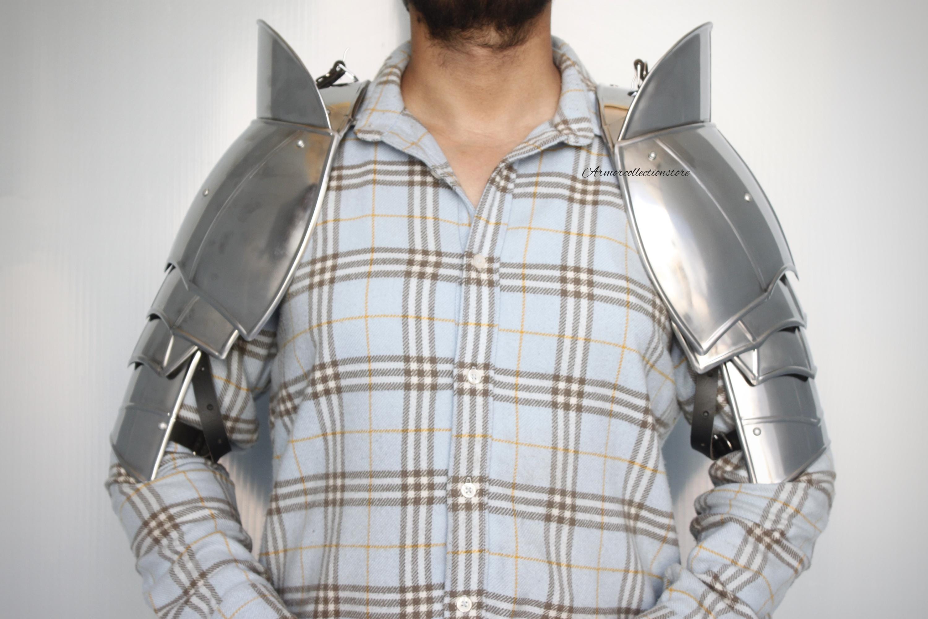 HANDAMADE Medieval Steel Spaulders Gothic LARP Pauldrons Arm Armor - Etsy