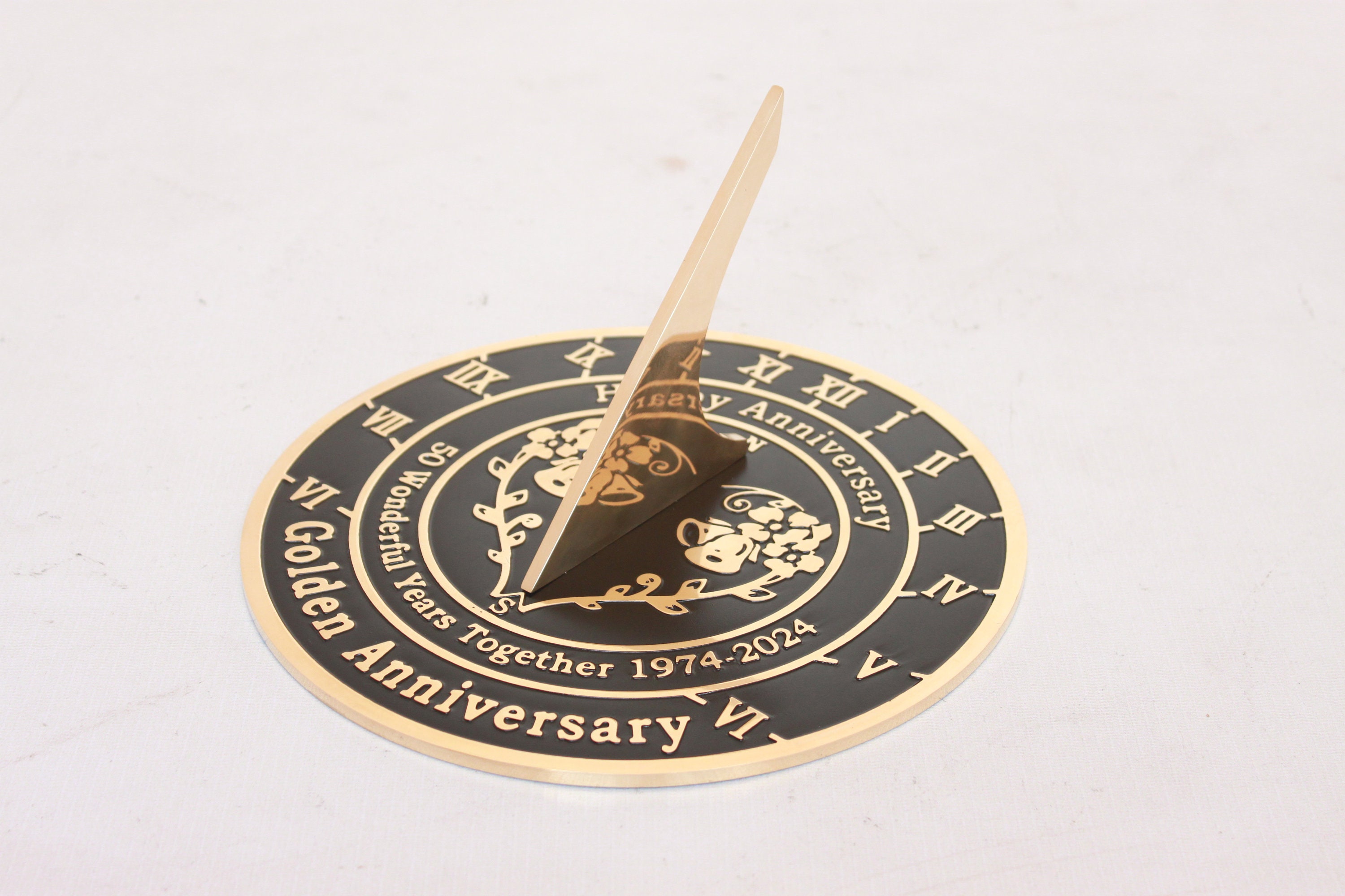 Handmade 50th Golden Wedding Anniversary 2024 Sundial Gift - Etsy