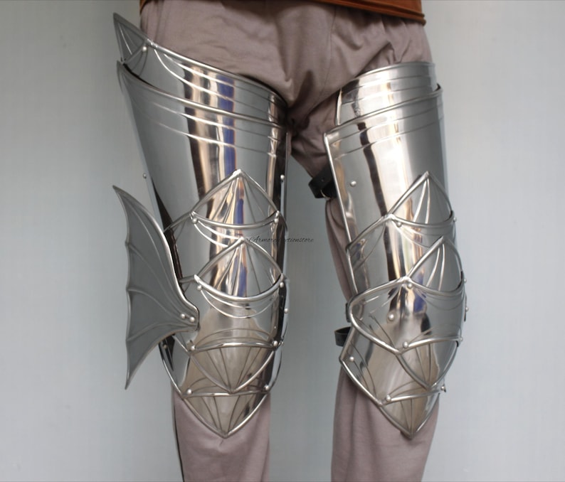 HANDMADE Medieval Leg Armor Gothic Steel LARP Leg Protection - Etsy