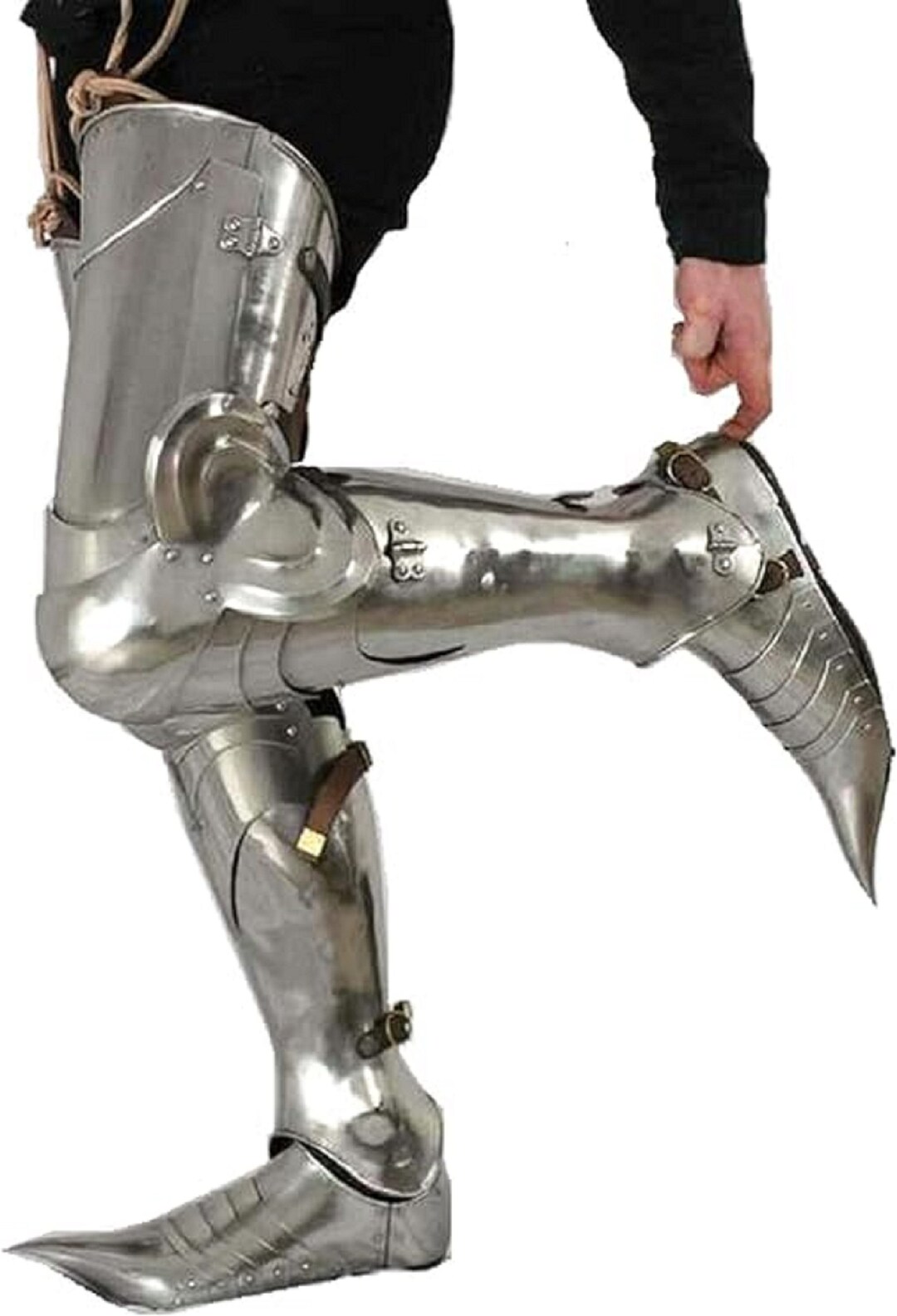 Medieval LARP Full Leg Guard Steel Greaves Leg Armor With - Etsy