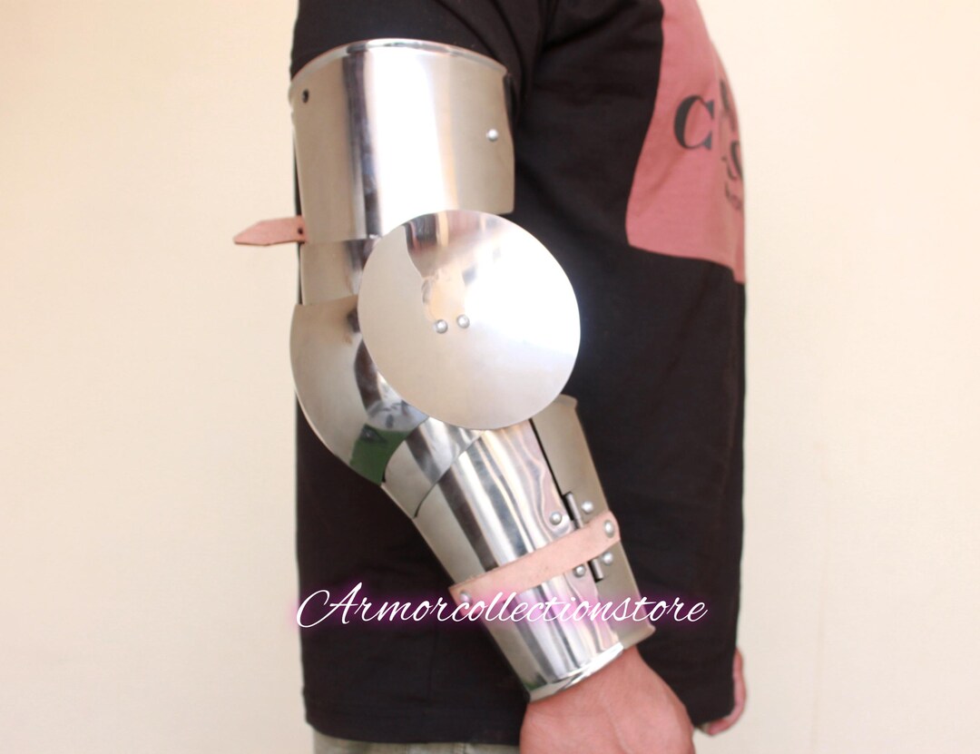 HANDMADE Medieval Full Arm Guard Steel Gothic Arm Protection Silver - Etsy