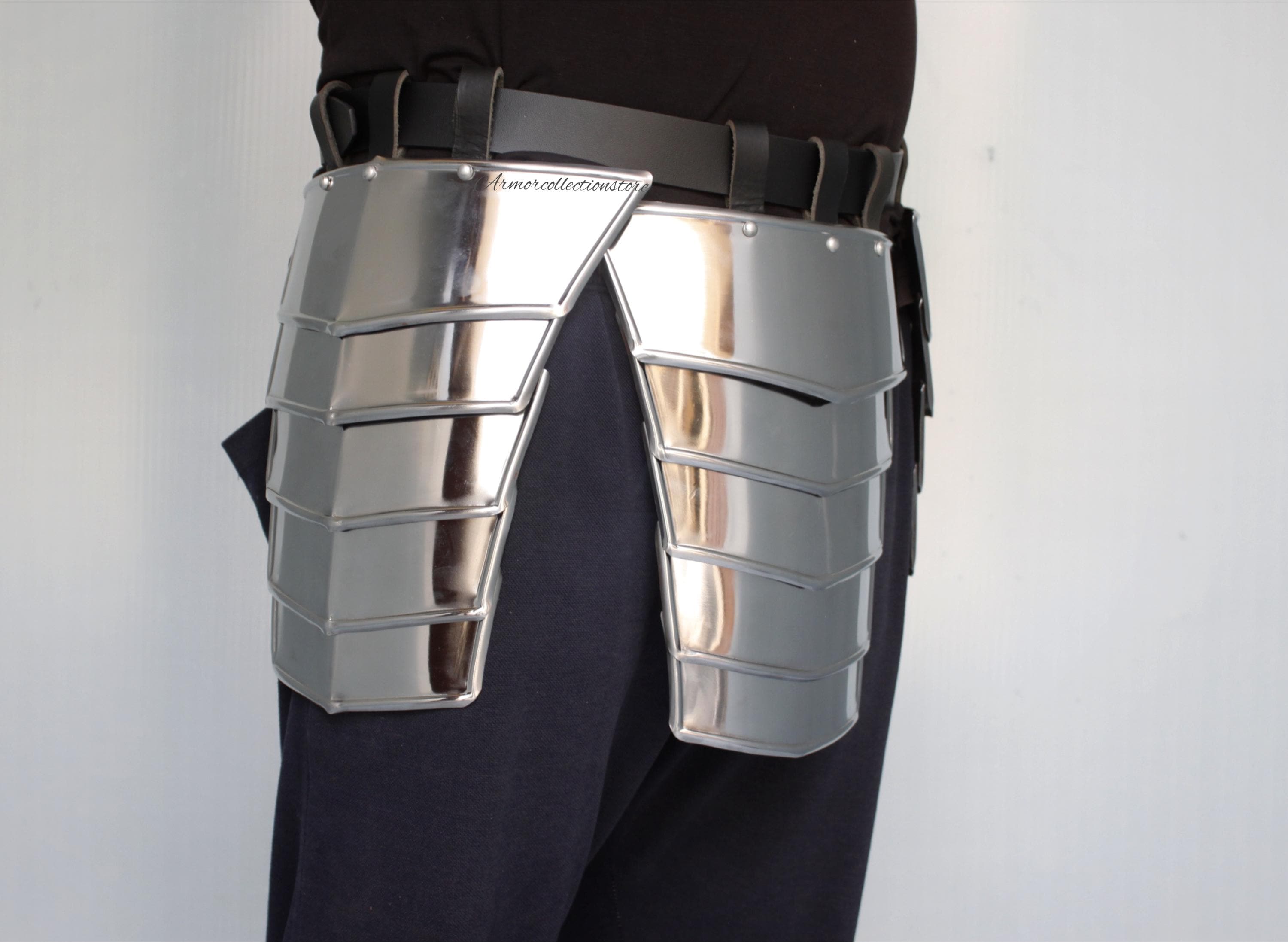 HANDMADE Medieval Gothic Steel Tasset Belt Upper Thigh Armour ...