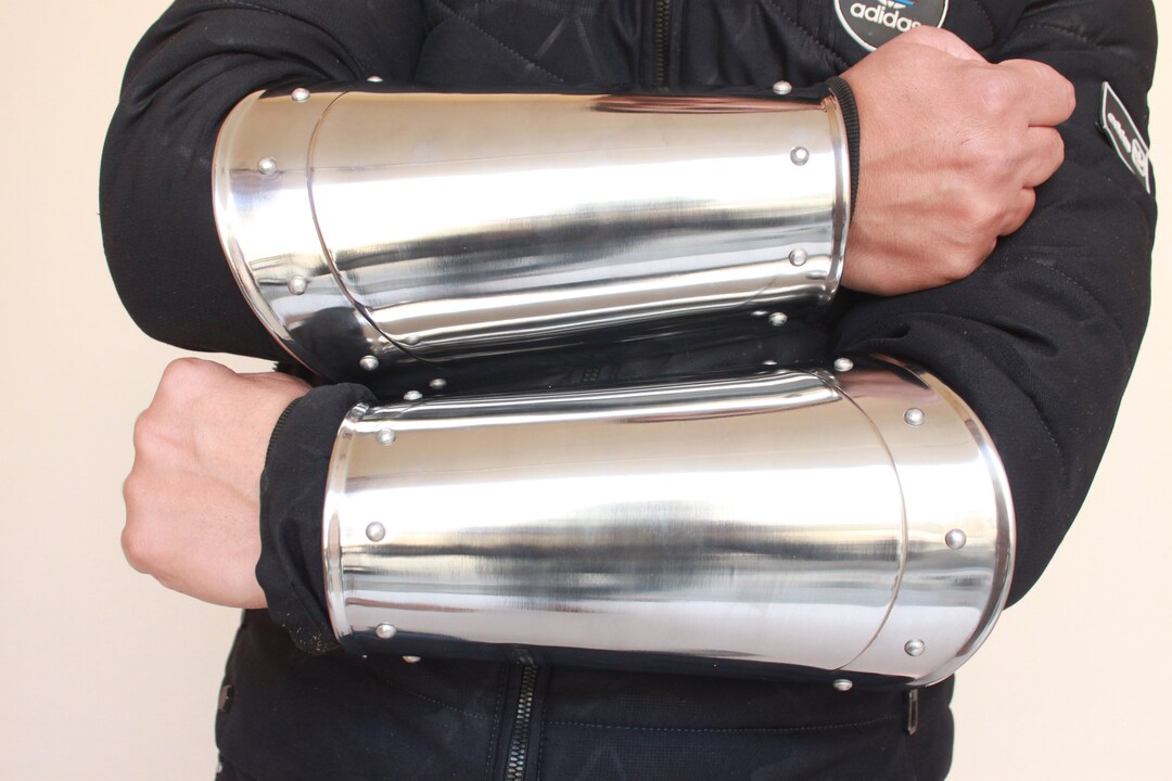 Handmade LARP Armor Steel Bracers Arm Protection - Etsy