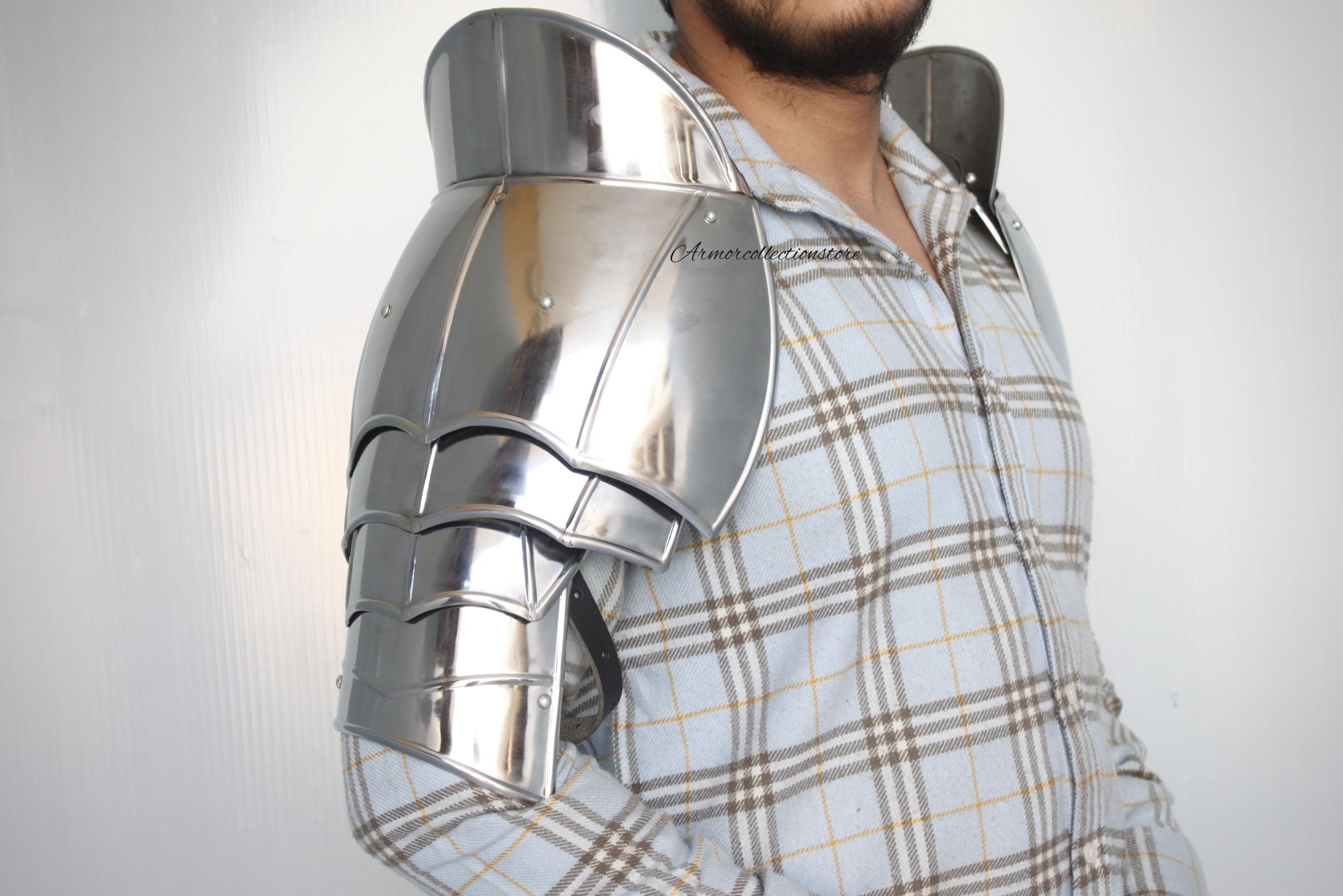 HANDAMADE Medieval Steel Spaulders Gothic LARP Pauldrons Arm Armor - Etsy