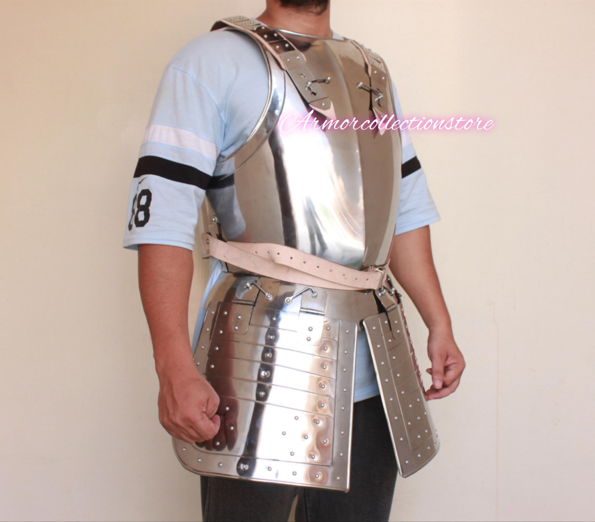 HANDMADE Gothic Body Armour Breastplate Medieval Steel Knight Cuirass ...
