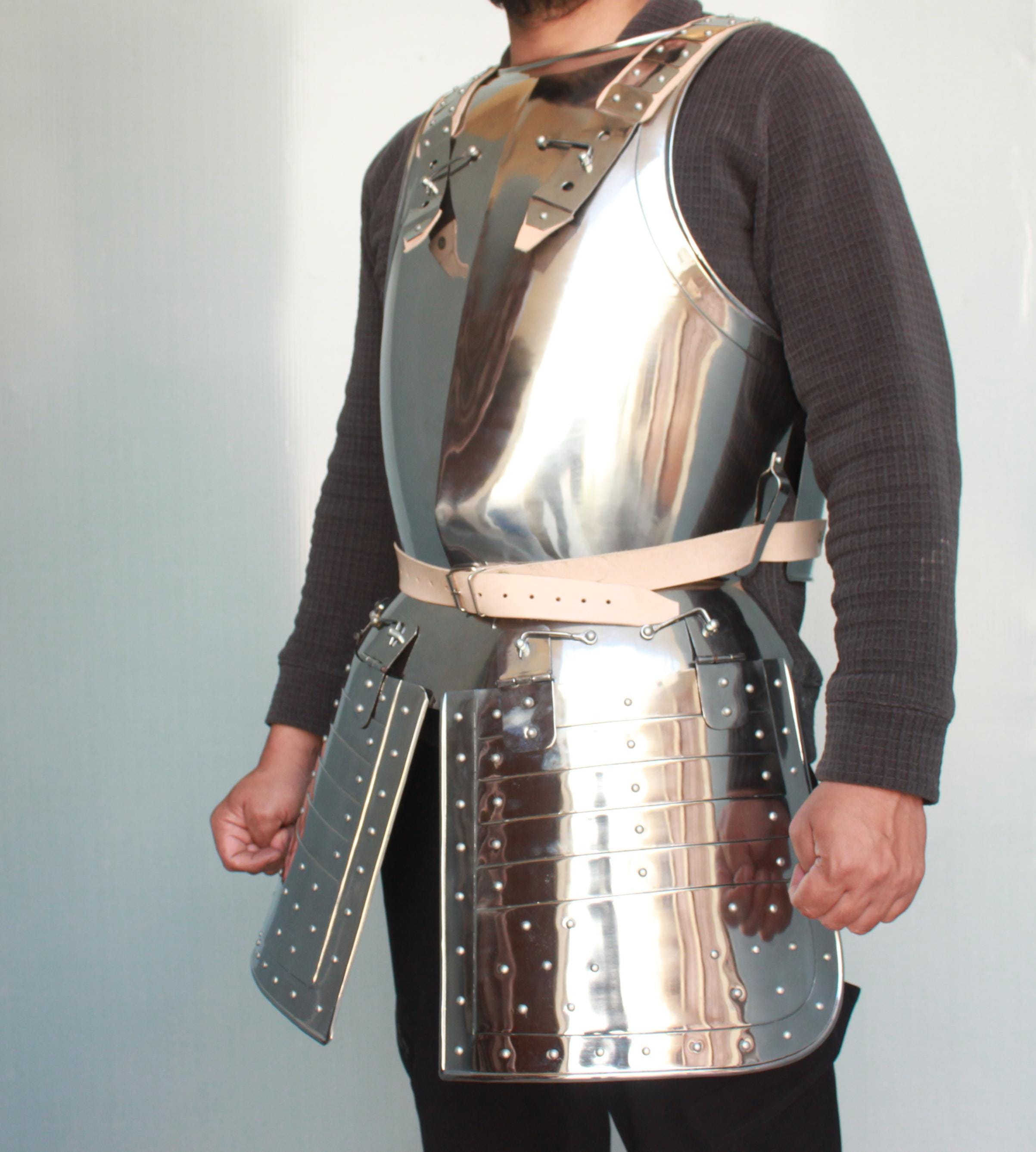 HANDMADE Gothic Body Armour Breastplate Medieval Steel Knight Cuirass ...